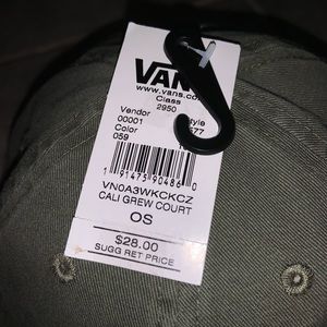Vans | Accessories | Mens New Vans Cali Grew Court Green Cap Hat Unisex ...